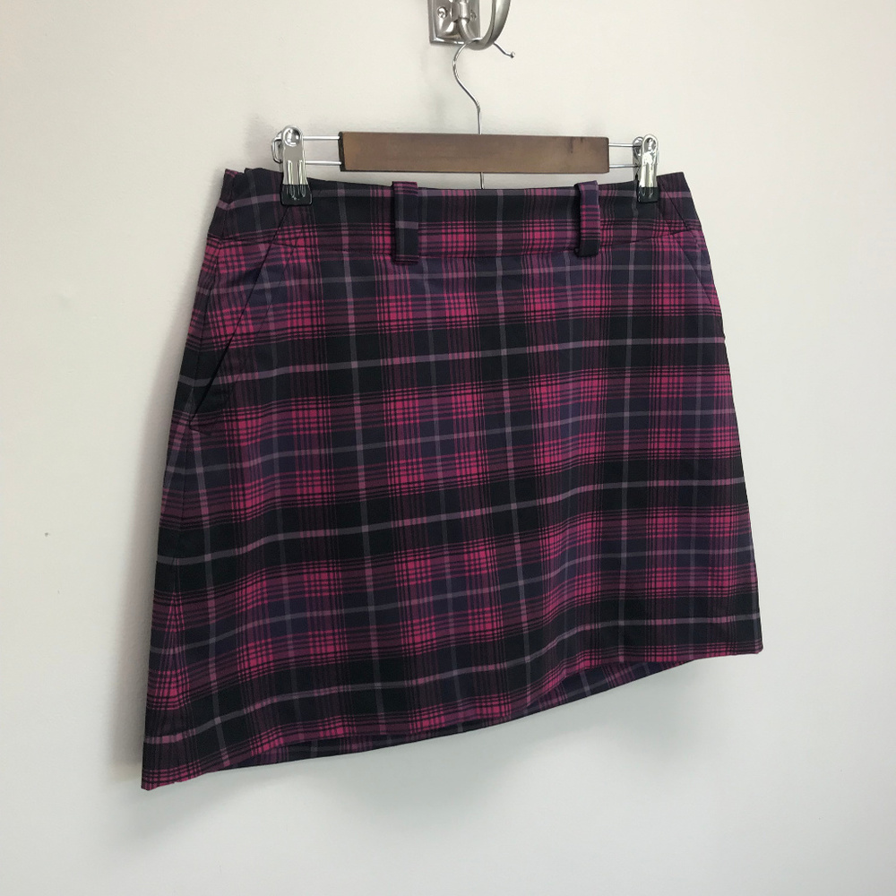 Nike Purple Tartan Golf Skort - Gem